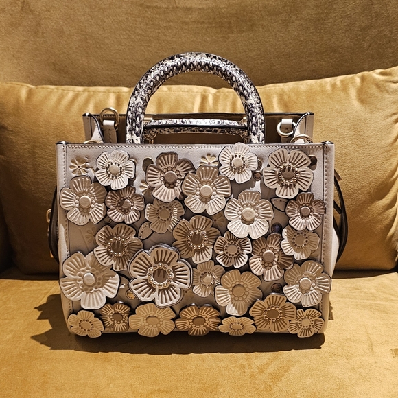 Coach | Bags | Rogue Bag 25 In Colorblock With Tea Rose And Snakeskin ...
